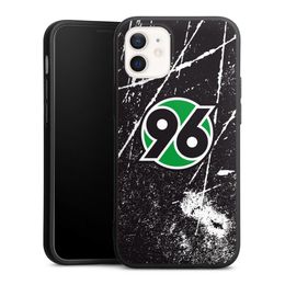 DeinDesign iPhone 12 mini Handy Premium Silikon H&uuml;lle Handyh&uuml;lle schwarz Case Coat Of Arms H96 Hannover 96 Silikon Premium Case