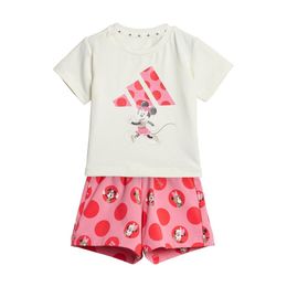 adidas Sportswear Trainingsanzug 'Disney Minnie Mouse' Jungen Größe 98 rosa / rot / schwarz / weiß