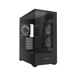 Sharkoon SK6 ARGB , Tower-Geh&auml;use schwarz, Tempered Glass x 2