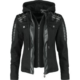 Rock Rebel by EMP Road Tripping Kunstlederjacke schwarz grau in M Q323-000401 M494959
