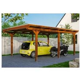 Skan Holz Einzelcarport SKANHOLZ "Emsland", braun, B/H/T: 223cm x, Carports