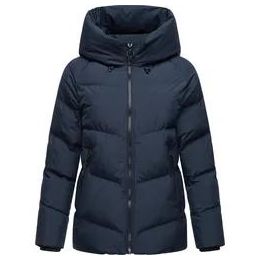 Steppjacke Ragwear "Cessi", Damen, Gr. XXL (44), blau (navy), Obermaterial: 100% Polyester. Innenfutter: 100% Polyester. Wattierung: 100% Polyester, Basic, gerade h&uuml;ftbedeckend, hoch geschlossener Ausschnitt, &Auml;rmel ohne &Auml;rmelschlitz Rippstrickb&uuml;ndchen, Jacken Steppjacke, Wasserdichte Damen Winterjacke mit gro&szlig;er Kapuze