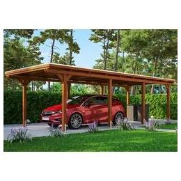 Skan Holz Einzelcarport SKANHOLZ "Emsland", braun, B/H/T: 223cm x, Carports