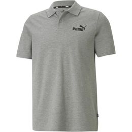 Puma Essentials Pique Poloshirt Herren - grau - Gr. L - Baumwolle/Elastan