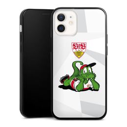 DeinDesign iPhone 12 mini Handy Slim Case extra d&uuml;nn Silikon Handyh&uuml;lle schwarz H&uuml;lle Vfb Stuttgart Mascot Official Licensed Product Silikon Slim Case
