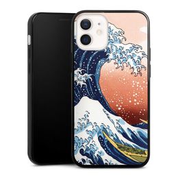 DeinDesign iPhone 12 mini Handy Slim Case extra d&uuml;nn Silikon Handyh&uuml;lle schwarz H&uuml;lle Die Gro&szlig;e Welle Vor Kanagawa Japan Art Silikon Slim Case