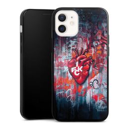 DeinDesign iPhone 12 mini Handy Slim Case extra d&uuml;nn Silikon Handyh&uuml;lle schwarz H&uuml;lle 1. Fc Kaiserslautern Heart 1. Fck Silikon Slim Case