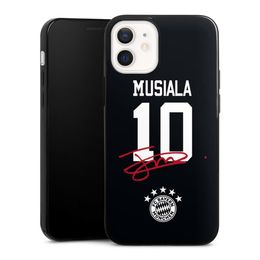 DeinDesign iPhone 12 mini Handy Slim Case extra d&uuml;nn Silikon Handyh&uuml;lle schwarz H&uuml;lle Jamal Musiala Fcb Fc Bayern M&uuml;nchen Silikon Slim Case