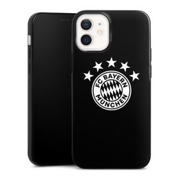 DeinDesign iPhone 12 mini Handy Slim Case extra d&uuml;nn Silikon Handyh&uuml;lle schwarz H&uuml;lle Fcb Transparent Fc Bayern M&uuml;nchen Silikon Slim Case