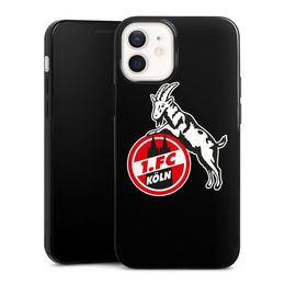 DeinDesign iPhone 12 mini Handy Slim Case extra d&uuml;nn Silikon Handyh&uuml;lle schwarz H&uuml;lle Transparent 1. Fc K&ouml;ln Logo Silikon Slim Case