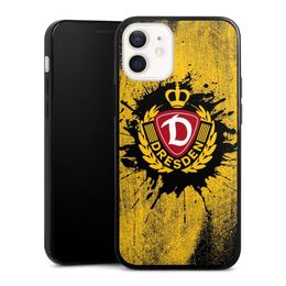 DeinDesign iPhone 12 mini Handy Slim Case extra d&uuml;nn Silikon Handyh&uuml;lle schwarz H&uuml;lle Official Licensed Product Soccer Sg Dynamo Dresden Silikon Slim Case