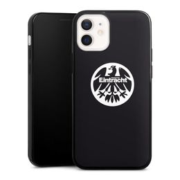 DeinDesign iPhone 12 mini Handy Slim Case extra d&uuml;nn Silikon Handyh&uuml;lle schwarz H&uuml;lle Logo Eintracht Frankfurt Eagle Silikon Slim Case