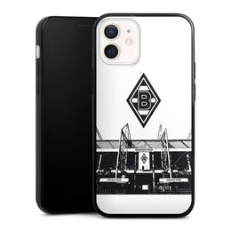 DeinDesign iPhone 12 mini Handy Slim Case extra d&uuml;nn Silikon Handyh&uuml;lle schwarz H&uuml;lle Stadium Die Fohlen Borussia M&ouml;nchengladbach Silikon Slim Case