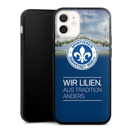 DeinDesign iPhone 12 mini Handy Slim Case extra d&uuml;nn Silikon Handyh&uuml;lle schwarz H&uuml;lle Official Licensed Product Sv Darmstadt 98 Coat Of Arms Silikon Slim Case