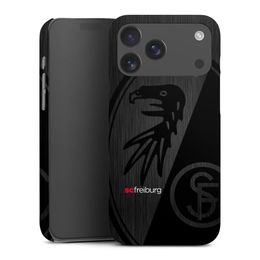 DeinDesign iPhone 17 Pro Max Handy Premium Case Smartphone Handyh&uuml;lle Schutzh&uuml;lle matt Sc Freiburg Metallic Look Official Licensed Product Premium Case