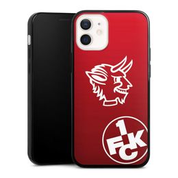DeinDesign iPhone 12 mini Handy Slim Case extra d&uuml;nn Silikon Handyh&uuml;lle schwarz H&uuml;lle 1. Fc Kaiserslautern Official Licensed Product Devil Silikon Slim Case