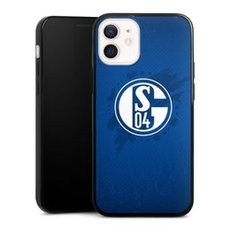 DeinDesign iPhone 12 mini Handy Slim Case extra d&uuml;nn Silikon Handyh&uuml;lle schwarz H&uuml;lle Official Licensed Product Fc Schalke 04 Schalke 04 Silikon Slim Case