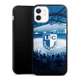 DeinDesign iPhone 12 mini Handy Slim Case extra d&uuml;nn Silikon Handyh&uuml;lle schwarz H&uuml;lle Stadium 1. Fcm 1. Fc Magdeburg Silikon Slim Case