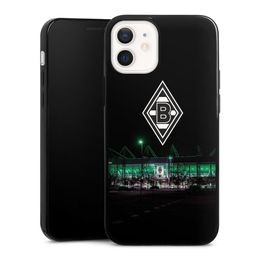 DeinDesign iPhone 12 mini Handy Slim Case extra d&uuml;nn Silikon Handyh&uuml;lle schwarz H&uuml;lle Borussia M&ouml;nchengladbach Official Licensed Product Stadium Silikon Slim 