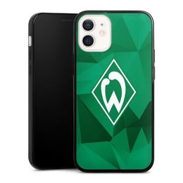 DeinDesign iPhone 12 mini Handy Slim Case extra d&uuml;nn Silikon Handyh&uuml;lle schwarz H&uuml;lle Official Licensed Product Camouflage Sv Werder Bremen Silikon Slim Case
