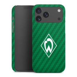 DeinDesign iPhone 17 Pro Max Handy Premium Case Smartphone Handyh&uuml;lle Schutzh&uuml;lle matt Carbon Official Licensed Product Sv Werder Bremen Premium Case