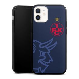 DeinDesign iPhone 12 mini Handy Slim Case extra d&uuml;nn Silikon Handyh&uuml;lle schwarz H&uuml;lle Logo 1. Fc Kaiserslautern 1. Fck Silikon Slim Case