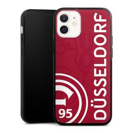 DeinDesign iPhone 12 mini Handy Slim Case extra d&uuml;nn Silikon Handyh&uuml;lle schwarz H&uuml;lle Lettering F95 Fortuna D&uuml;sseldorf Silikon Slim Case