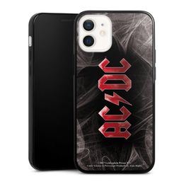DeinDesign iPhone 12 mini Handy Slim Case extra d&uuml;nn Silikon Handyh&uuml;lle schwarz H&uuml;lle Merchandise Acdc Logo Silikon Slim Case