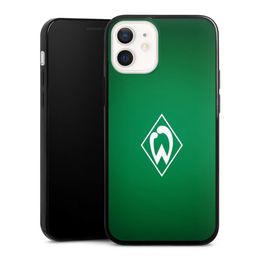 DeinDesign iPhone 12 mini Handy Slim Case extra d&uuml;nn Silikon Handyh&uuml;lle schwarz H&uuml;lle Logo Sv Werder Bremen Merchandise Silikon Slim Case