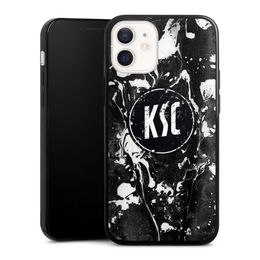 DeinDesign iPhone 12 mini Handy Slim Case extra d&uuml;nn Silikon Handyh&uuml;lle schwarz H&uuml;lle Karlsruher Sc Ksc Official Licensed Product Silikon Slim Case
