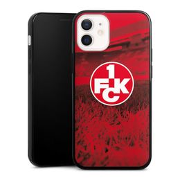 DeinDesign iPhone 12 mini Handy Slim Case extra d&uuml;nn Silikon Handyh&uuml;lle schwarz H&uuml;lle 1. Fck 1. Fc Kaiserslautern Official Licensed Product Silikon Slim Case