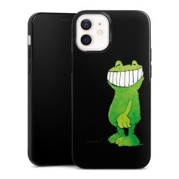 DeinDesign iPhone 12 mini Handy Slim Case extra d&uuml;nn Silikon Handyh&uuml;lle schwarz H&uuml;lle Motivation Janosch Frog Silikon Slim Case