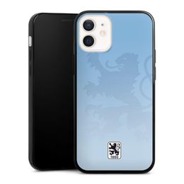 DeinDesign iPhone 12 mini Handy Slim Case extra d&uuml;nn Silikon Handyh&uuml;lle schwarz H&uuml;lle Official Licensed Product Logo Tsv 1860 M&uuml;nchen Silikon Slim Case