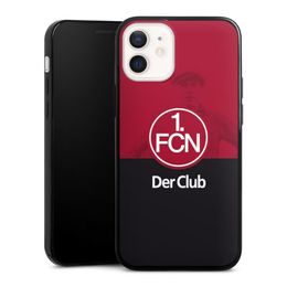 DeinDesign iPhone 12 mini Handy Slim Case extra d&uuml;nn Silikon Handyh&uuml;lle schwarz H&uuml;lle Official Licensed Product Der Club 1. Fc N&uuml;rnberg Silikon Slim Case