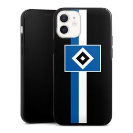 DeinDesign iPhone 12 mini Handy Slim Case extra d&uuml;nn Silikon Handyh&uuml;lle schwarz H&uuml;lle Hamburger Sv Transparent Hsv Silikon Slim Case