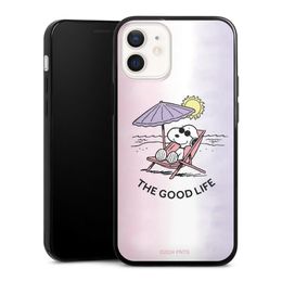 DeinDesign iPhone 12 mini Handy Slim Case extra d&uuml;nn Silikon Handyh&uuml;lle schwarz H&uuml;lle Snoopy Official Licensed Product Peanuts Silikon Slim Case