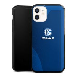 DeinDesign iPhone 12 mini Handy Slim Case extra d&uuml;nn Silikon Handyh&uuml;lle schwarz H&uuml;lle Official Licensed Product Bundesliga Fc Schalke 04 Silikon Slim Case