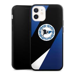 DeinDesign iPhone 12 mini Handy Slim Case extra d&uuml;nn Silikon Handyh&uuml;lle schwarz H&uuml;lle Official Licensed Product Dsc Arminia Bielefeld Silikon Slim Case