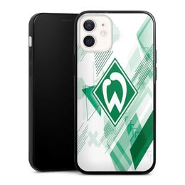 DeinDesign iPhone 12 mini Handy Slim Case extra d&uuml;nn Silikon Handyh&uuml;lle schwarz H&uuml;lle Official Licensed Product Sv Werder Bremen Muster Silikon Slim Case