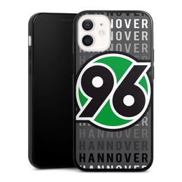 DeinDesign iPhone 12 mini Handy Slim Case extra d&uuml;nn Silikon Handyh&uuml;lle schwarz H&uuml;lle H96 Hannover 96 Official Licensed Product Silikon Slim Case