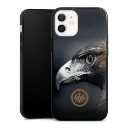 DeinDesign iPhone 12 mini Handy Slim Case extra d&uuml;nn Silikon Handyh&uuml;lle schwarz H&uuml;lle Eintracht Frankfurt Eagle Official Licensed Product Silikon Slim Case