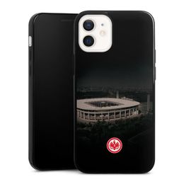 DeinDesign iPhone 12 mini Handy Slim Case extra d&uuml;nn Silikon Handyh&uuml;lle schwarz H&uuml;lle Stadium Official Licensed Product Eintracht Frankfurt Silikon Slim Case