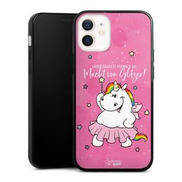 DeinDesign iPhone 12 mini Handy Slim Case extra d&uuml;nn Silikon Handyh&uuml;lle schwarz H&uuml;lle Pummeleinhorn Official Licensed Product Pummel & Friends Silikon Slim Case