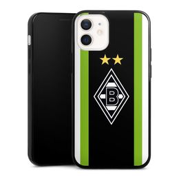 DeinDesign iPhone 12 mini Handy Slim Case extra d&uuml;nn Silikon Handyh&uuml;lle schwarz H&uuml;lle Logo Gladbach Borussia M&ouml;nchengladbach Silikon Slim Case