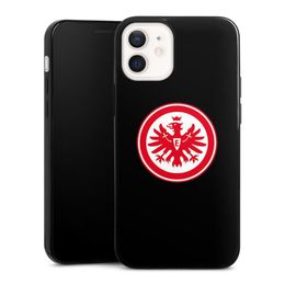 DeinDesign iPhone 12 mini Handy Slim Case extra d&uuml;nn Silikon Handyh&uuml;lle schwarz H&uuml;lle Sge Eintracht Frankfurt Eagle Silikon Slim Case