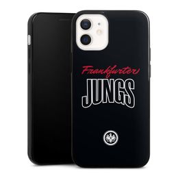 DeinDesign iPhone 12 mini Handy Slim Case extra d&uuml;nn Silikon Handyh&uuml;lle schwarz H&uuml;lle Eintracht Frankfurt Sge Official Licensed Product Silikon Slim Case