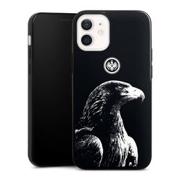 DeinDesign iPhone 12 mini Handy Slim Case extra d&uuml;nn Silikon Handyh&uuml;lle schwarz H&uuml;lle Attila Official Licensed Product Eintracht Frankfurt Silikon Slim Case