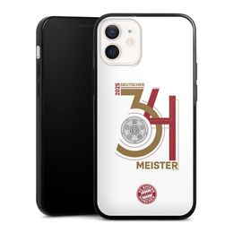 DeinDesign iPhone 12 mini Handy Slim Case extra d&uuml;nn Silikon Handyh&uuml;lle schwarz H&uuml;lle Master Official Licensed Product Fc Bayern M&uuml;nchen Silikon Slim Case