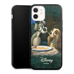 DeinDesign iPhone 12 mini Handy Slim Case extra d&uuml;nn Silikon Handyh&uuml;lle schwarz H&uuml;lle Lady And The Tramp Disney Official Licensed Product Silikon Slim Case