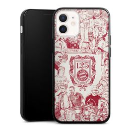 DeinDesign iPhone 12 mini Handy Slim Case extra d&uuml;nn Silikon Handyh&uuml;lle schwarz H&uuml;lle Fcb 125 Jahre Fc Bayern M&uuml;nchen Official Licensed Product Silikon Slim Case